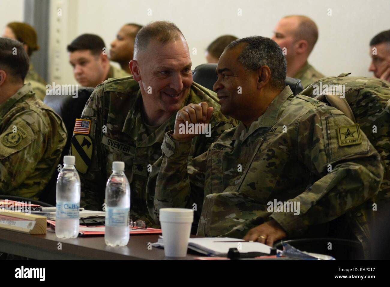 U.S. Army Lt. Col. Steven Gventer (left), Commander of the 2nd Squadron ...
