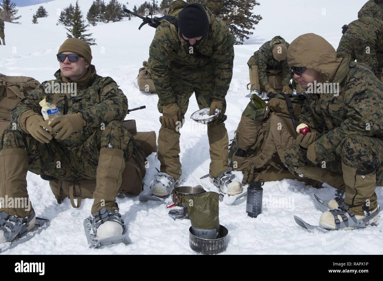 U.S. Marine Corps Cpl. Todd Clay, left, Pfc. Dakota Rhodes (center ...