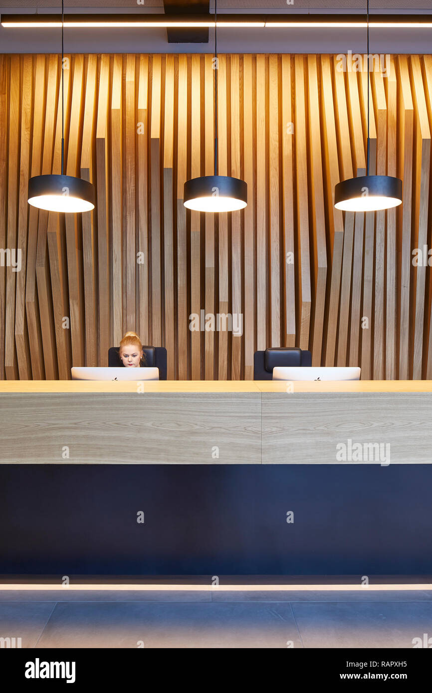 Reception area detail. The Porter Building, Slough, United Kingdom ...