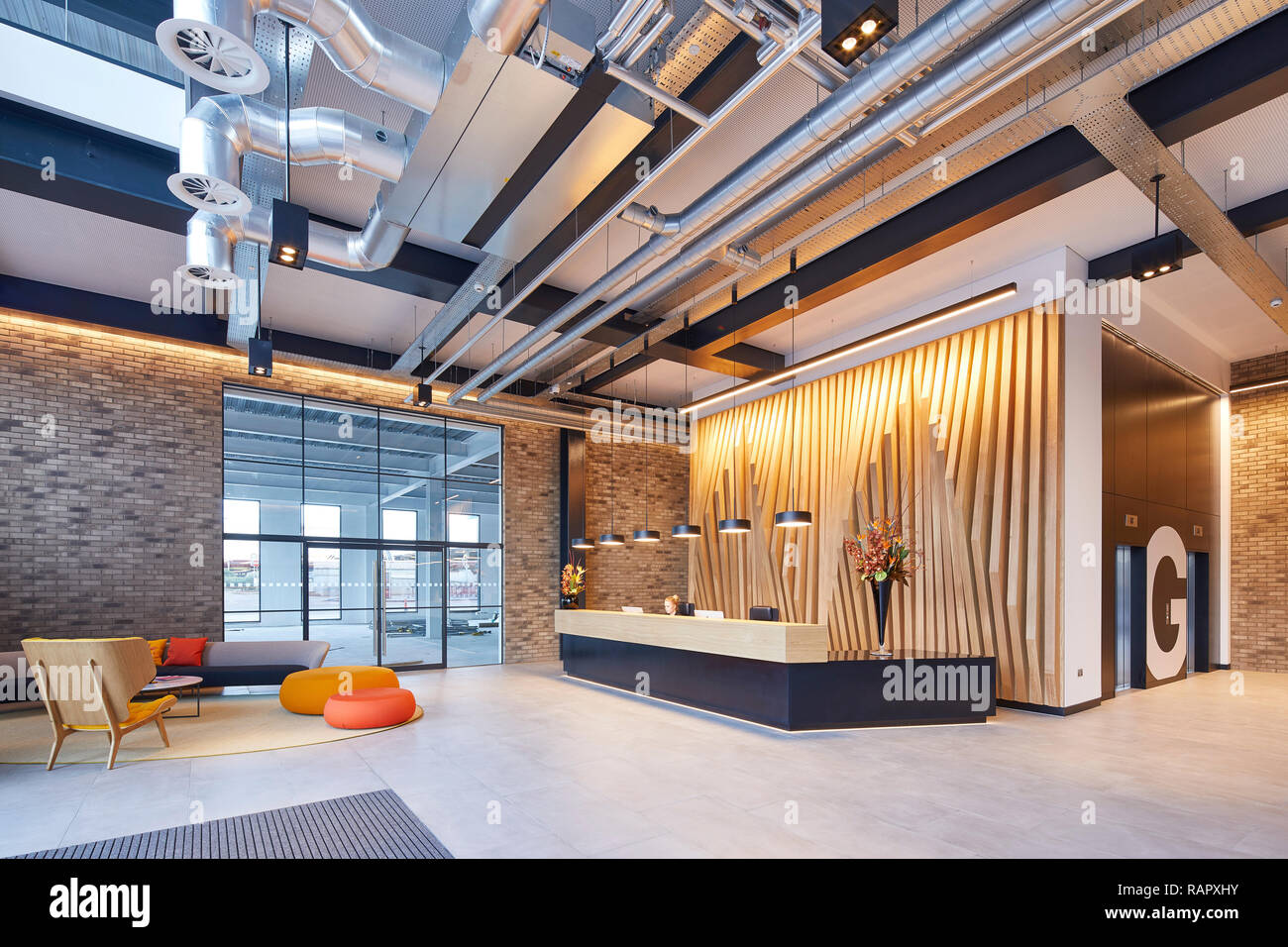 View through ground floor reception. The Porter Building, Slough ...