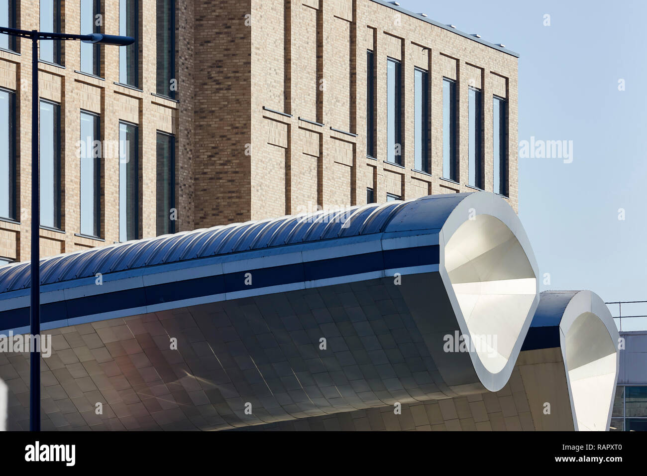 Facade juxtaposition. The Porter Building, Slough, United Kingdom ...