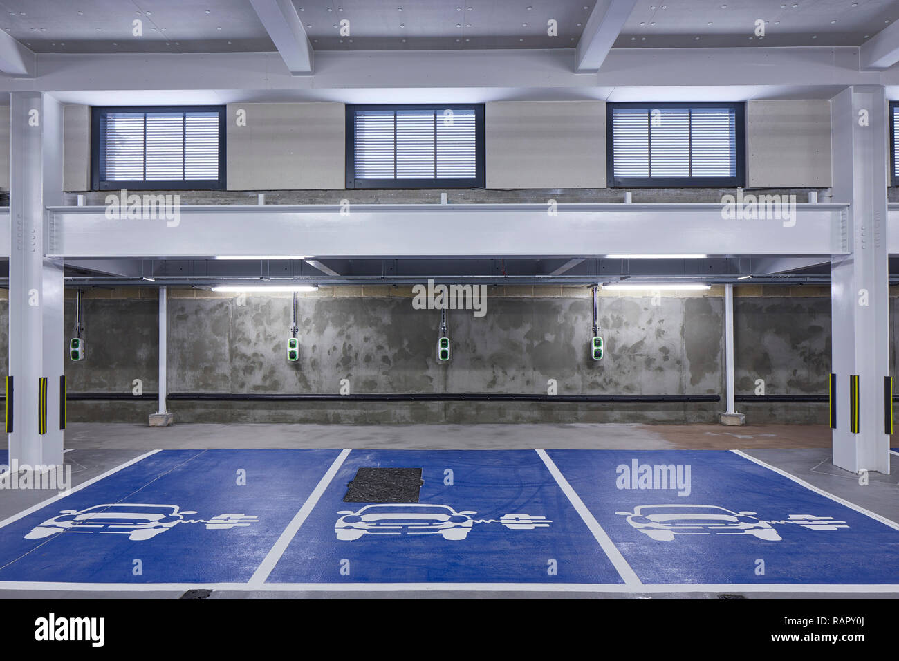 Electric vehicle charging points. The Porter Building, Slough, United ...