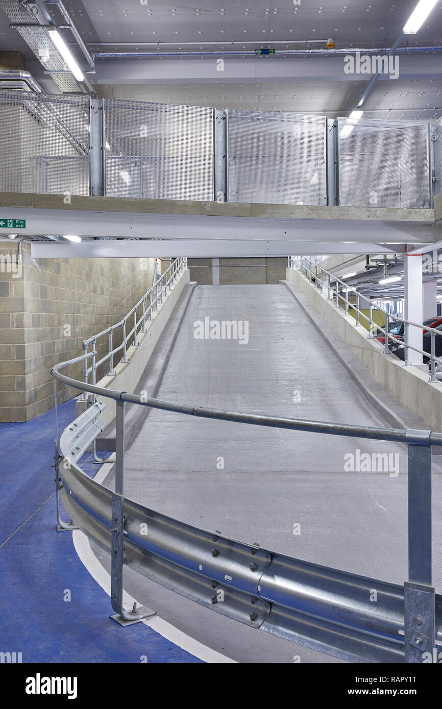 Ramp to garage entrance. The Porter Building, Slough, United Kingdom ...