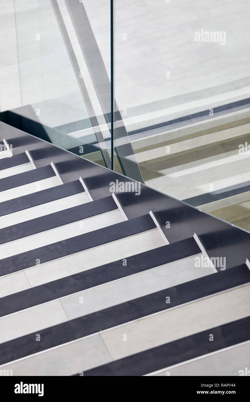 Graphic elements of stairway. The Porter Building, Slough, United ...