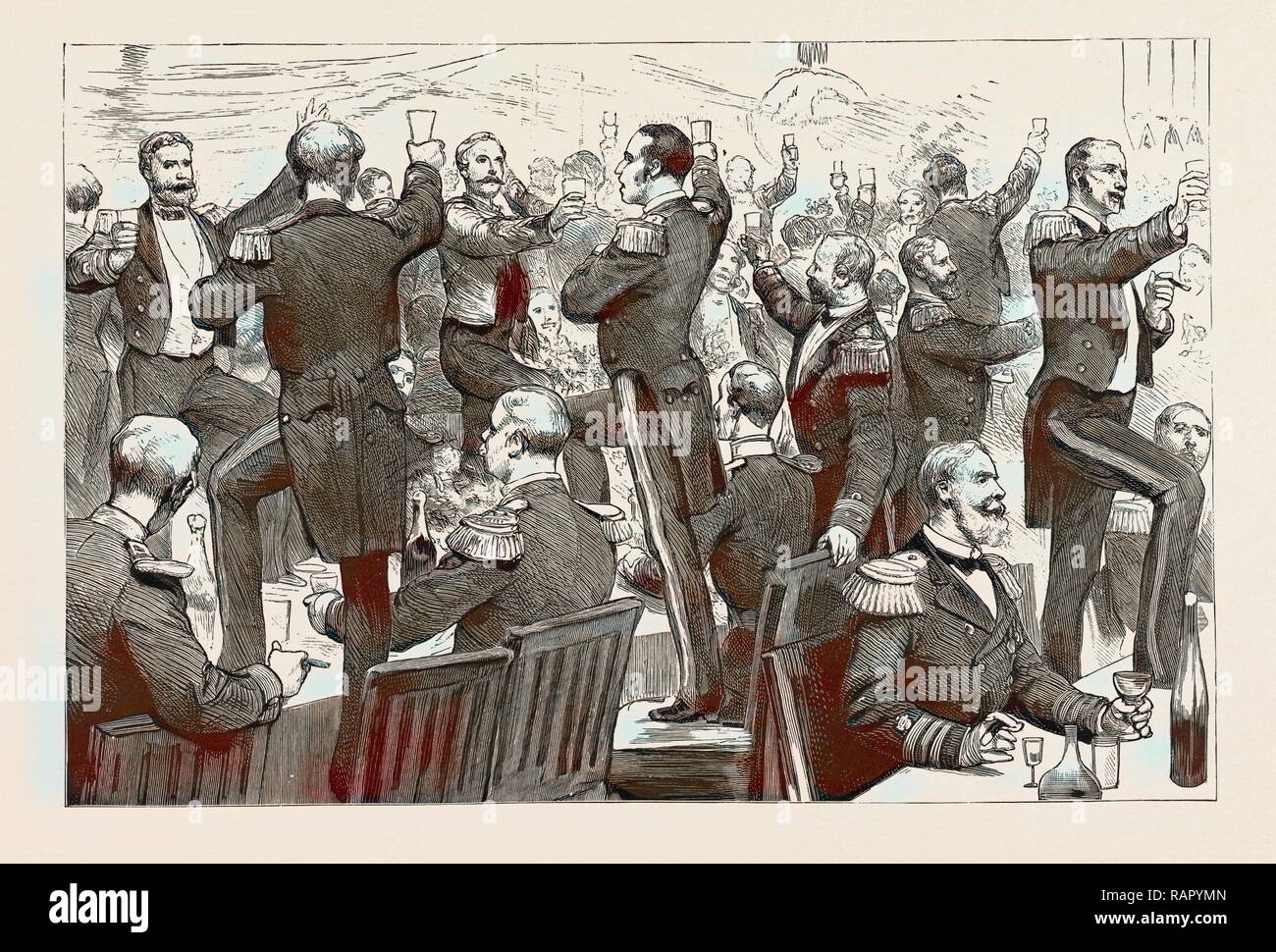 BANQUET GIVEN AT PORTSMOUTH BY THE OFFICERS OF THE BRITISH FLEET TO THE ...