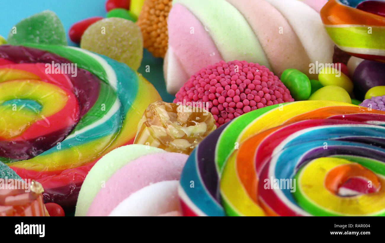 Candy Sweet Jelly Lolly and Delicious Sugar Dessert Stock Photo - Alamy