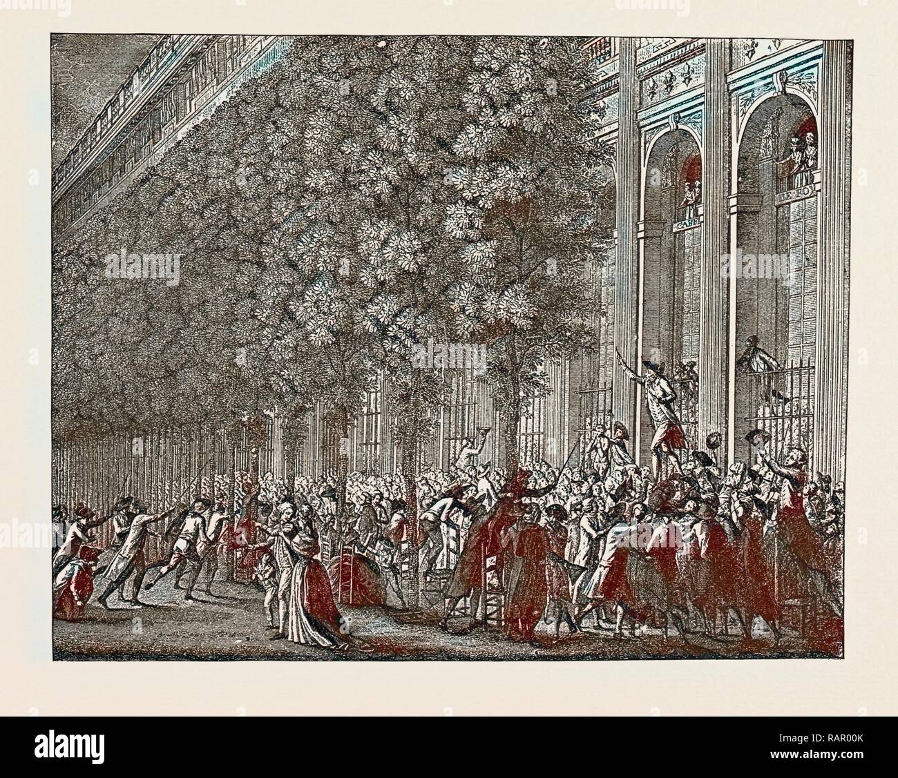 THE FRENCH REVOLUTION: DESMOULINS RALLYING THE PEOPLE FROM THE CAFÉ DE ...
