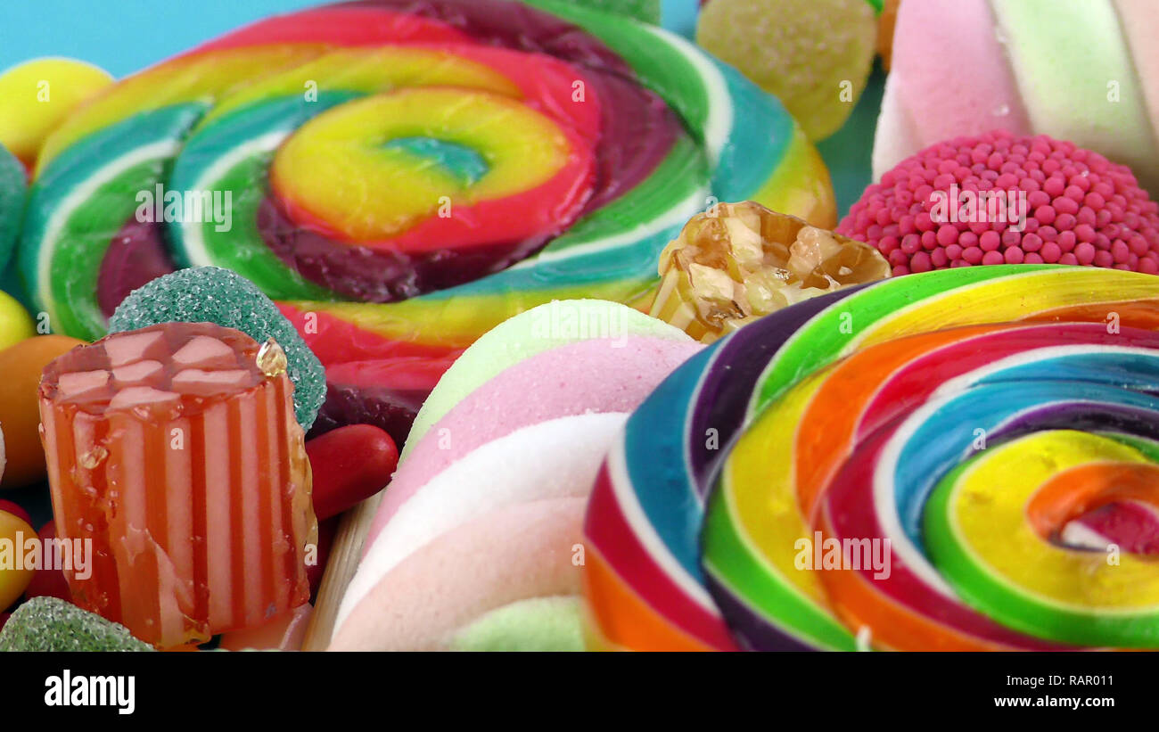 Candy Sweet Jelly Lolly and Delicious Sugar Dessert Stock Photo - Alamy