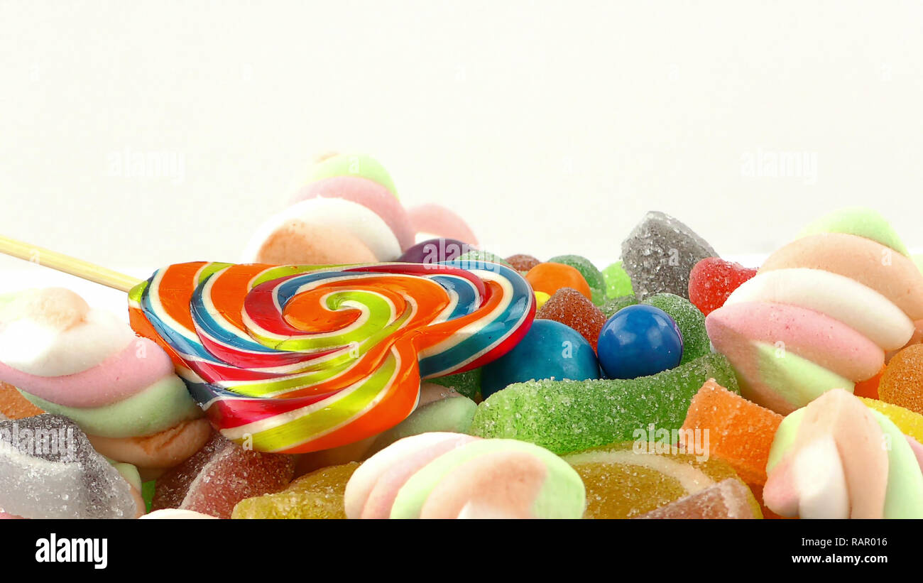 Candy Sweet Jelly Lolly and Delicious Sugar Dessert Stock Photo - Alamy