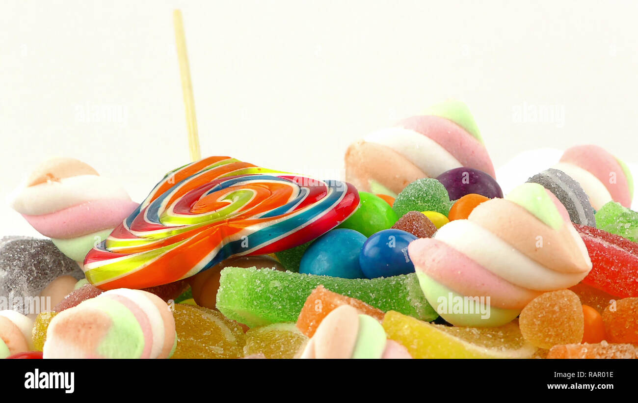 Candy Sweet Jelly Lolly and Delicious Sugar Dessert Stock Photo - Alamy