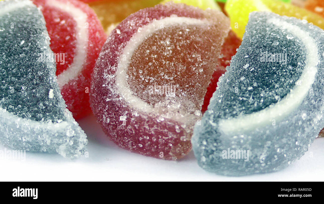 Candy Sweet Jelly Lolly and Delicious Sugar Dessert Stock Photo - Alamy
