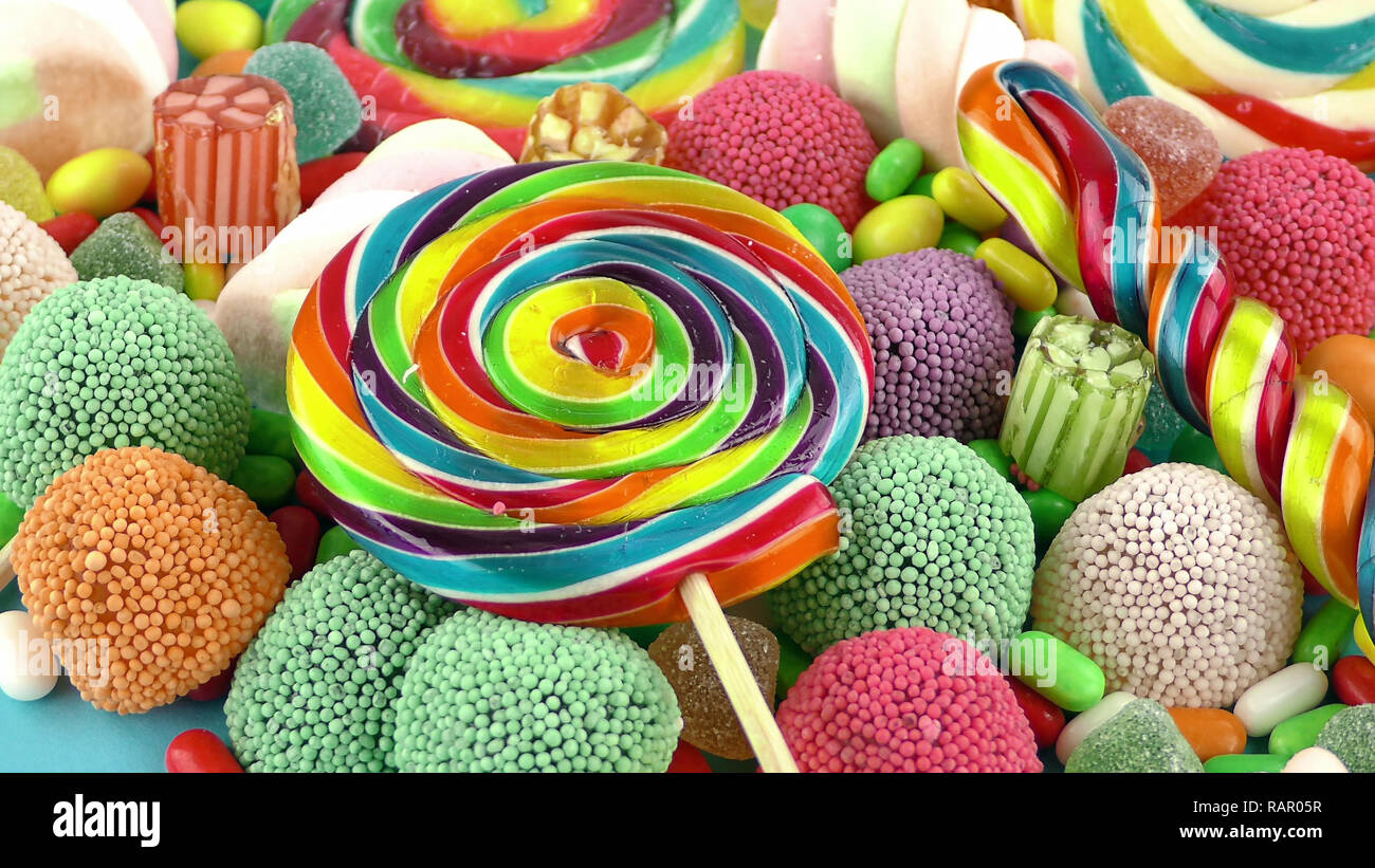 Candy Sweet Jelly Lolly and Delicious Sugar Dessert Stock Photo - Alamy
