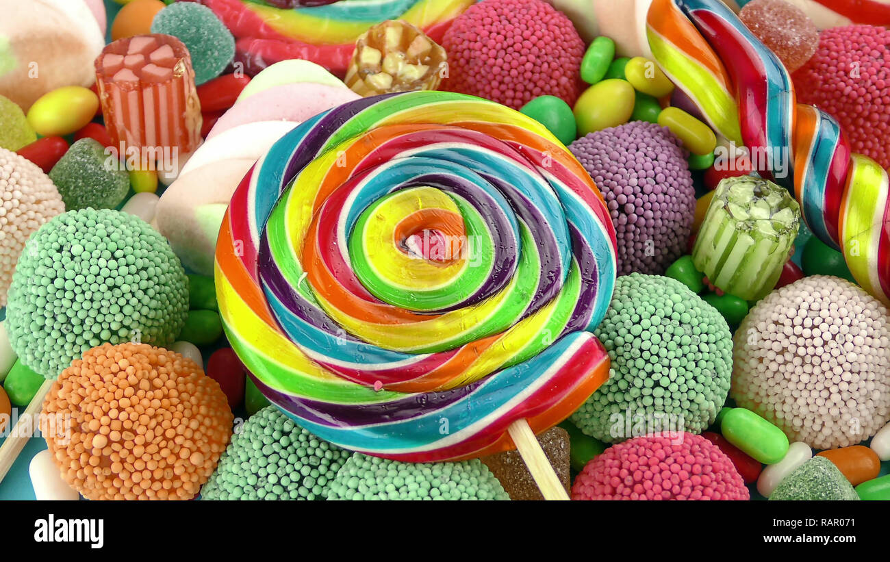 Candy Sweet Jelly Lolly and Delicious Sugar Dessert Stock Photo - Alamy