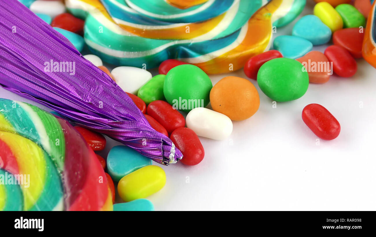 Candy Sweet Jelly Lolly and Delicious Sugar Dessert Stock Photo - Alamy
