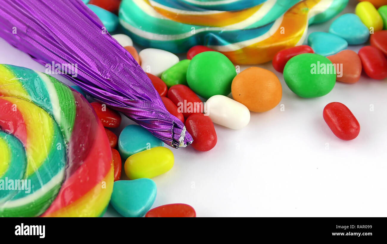 Candy Sweet Jelly Lolly and Delicious Sugar Dessert Stock Photo - Alamy