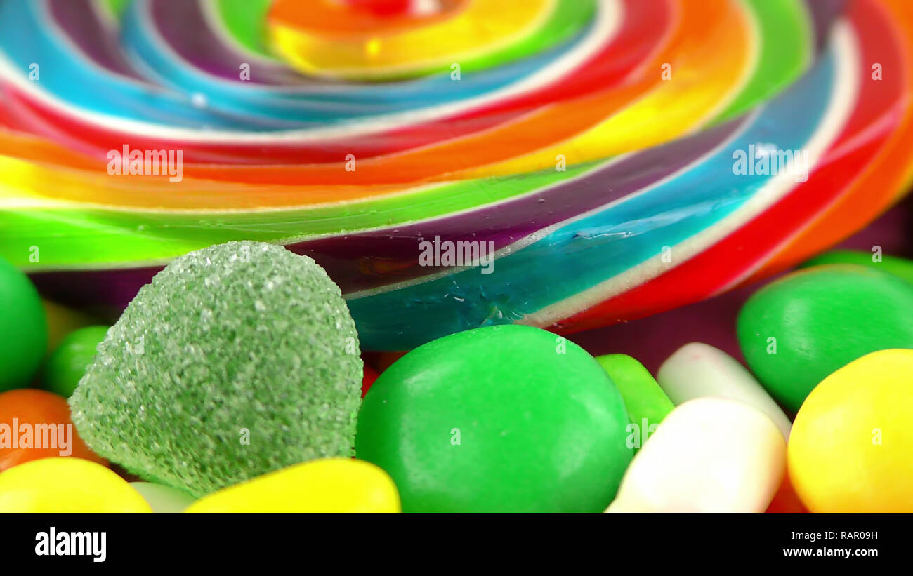 Candy Sweet Jelly Lolly and Delicious Sugar Dessert Stock Photo - Alamy