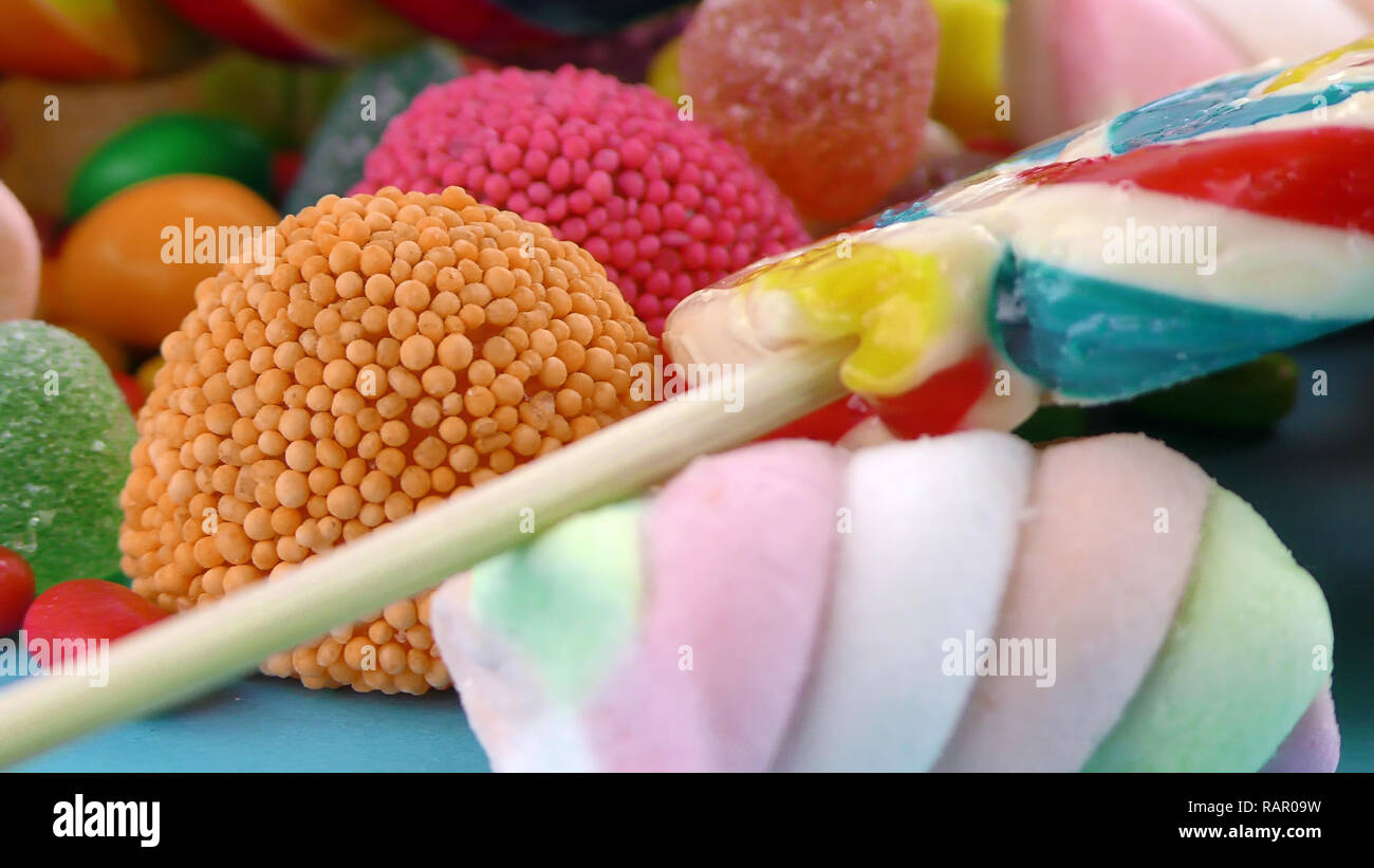 Candy Sweet Jelly Lolly and Delicious Sugar Dessert Stock Photo - Alamy