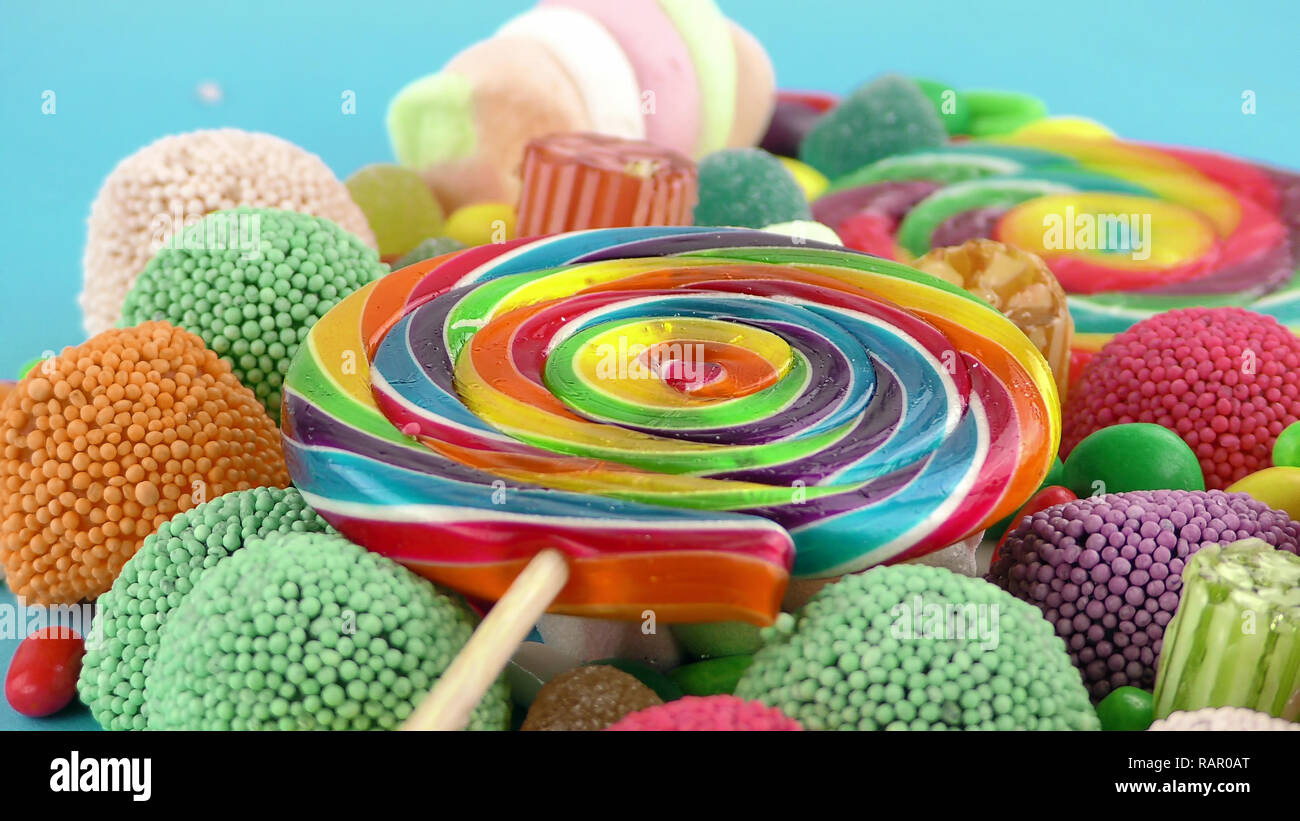 Candy Sweet Jelly Lolly and Delicious Sugar Dessert Stock Photo - Alamy