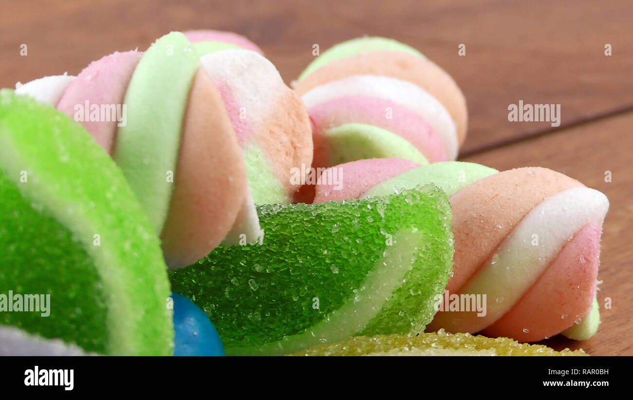 Candy Sweet Jelly Lolly and Delicious Sugar Dessert Stock Photo - Alamy