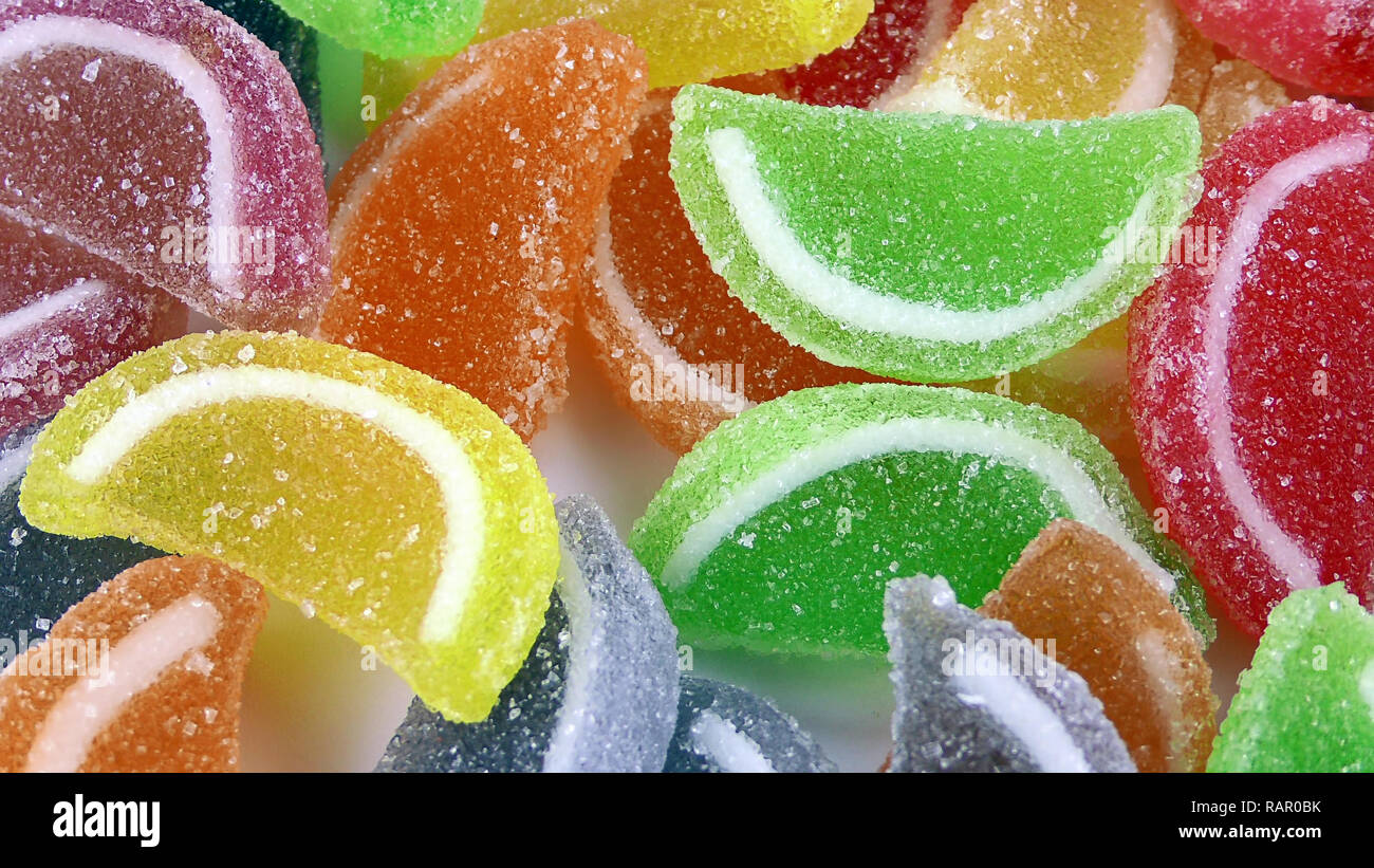 Candy Sweet Jelly Lolly and Delicious Sugar Dessert Stock Photo - Alamy