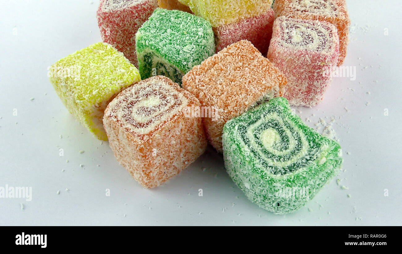 Candy Sweet Jelly Lolly and Delicious Sugar Dessert Stock Photo - Alamy