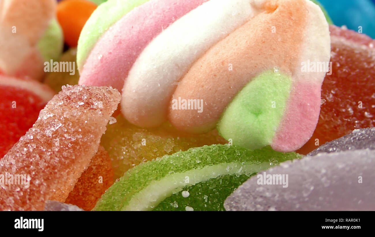 Candy Sweet Jelly Lolly and Delicious Sugar Dessert Stock Photo - Alamy