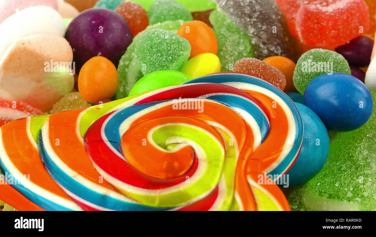 Candy Sweet Jelly Lolly and Delicious Sugar Dessert Stock Photo - Alamy