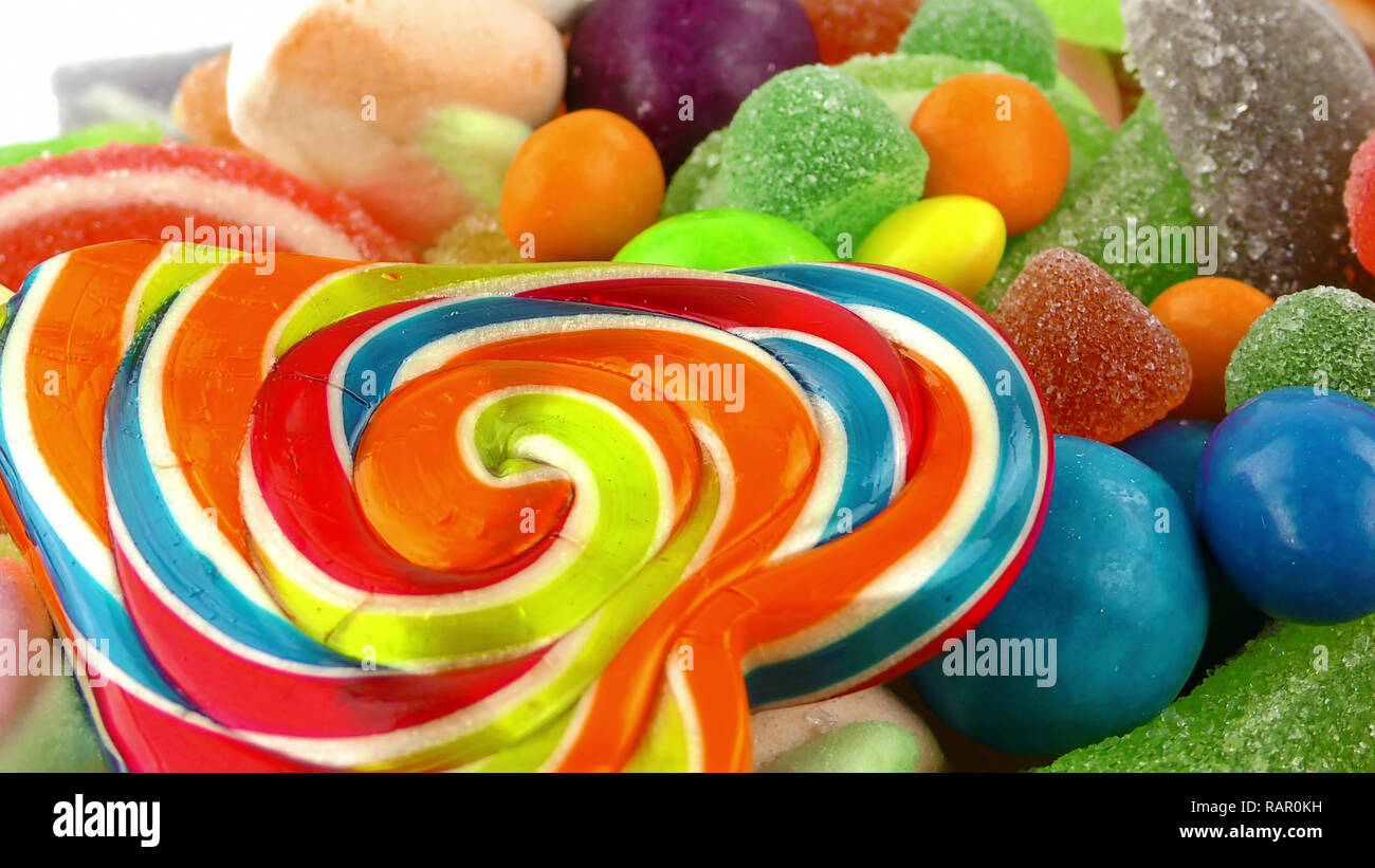 Candy Sweet Jelly Lolly and Delicious Sugar Dessert Stock Photo - Alamy