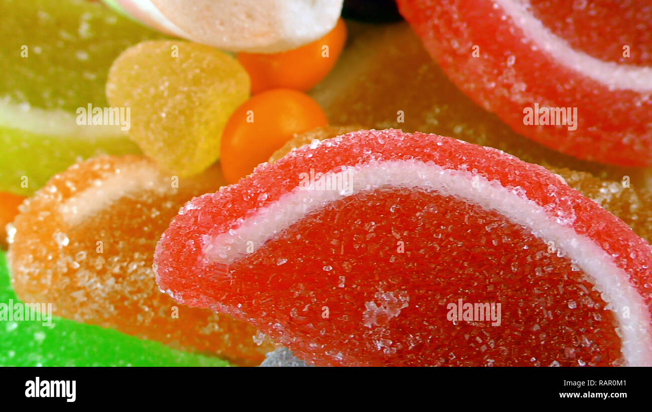 Candy Sweet Jelly Lolly and Delicious Sugar Dessert Stock Photo - Alamy