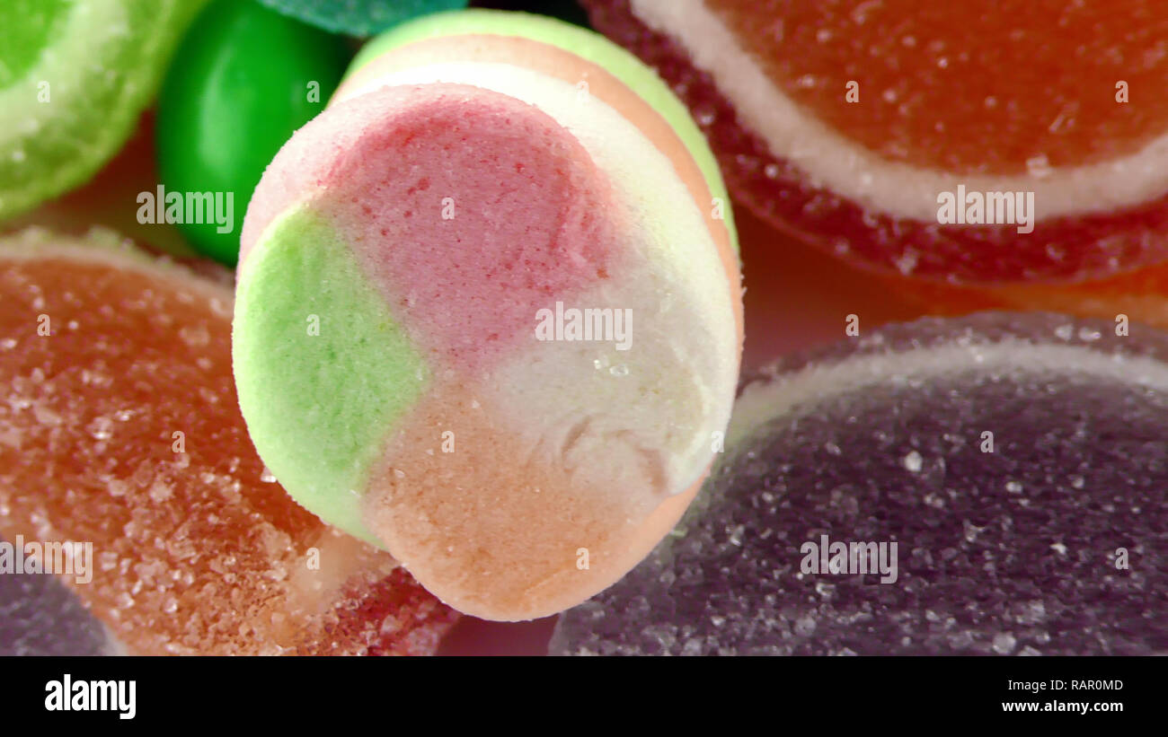 Candy Sweet Jelly Lolly and Delicious Sugar Dessert Stock Photo - Alamy