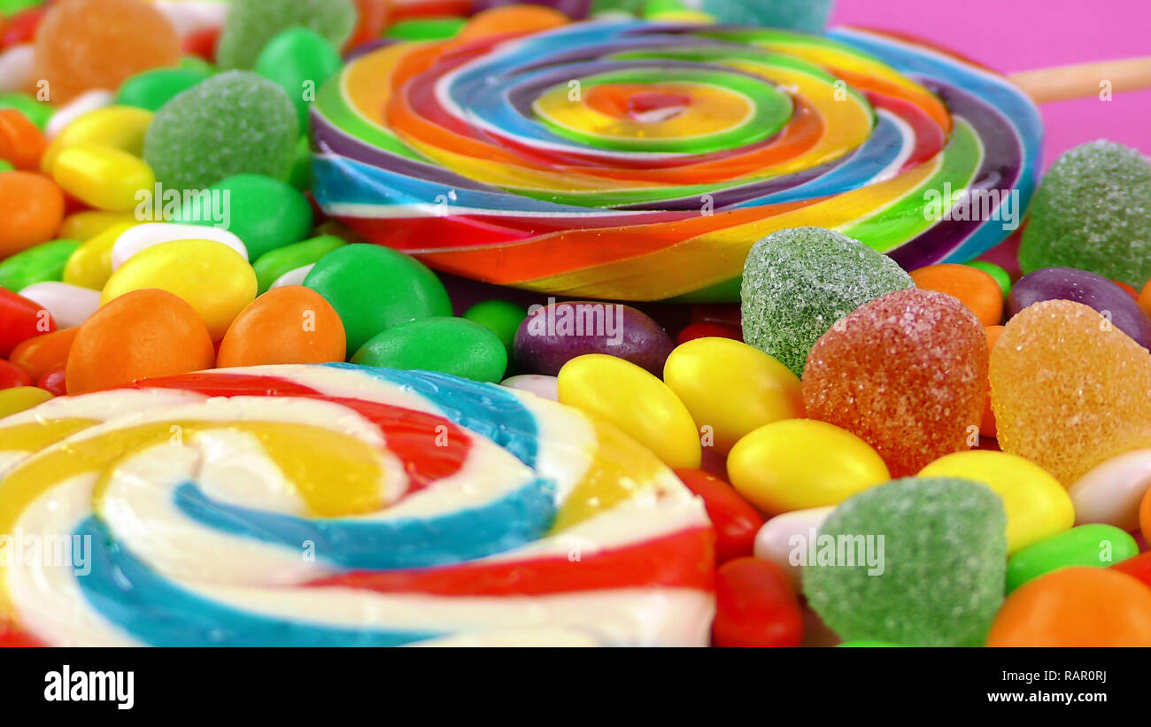 Candy Sweet Jelly Lolly and Delicious Sugar Dessert Stock Photo - Alamy