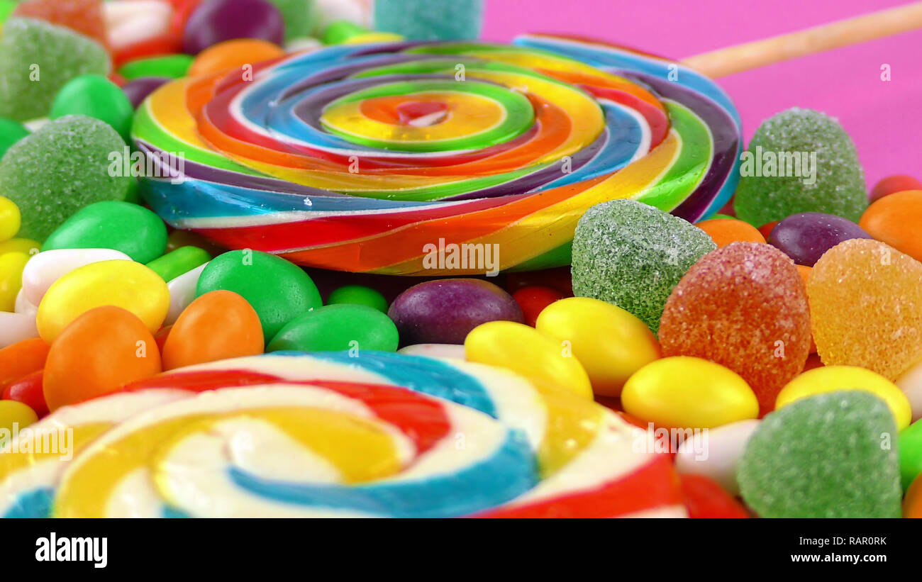 Candy Sweet Jelly Lolly and Delicious Sugar Dessert Stock Photo - Alamy