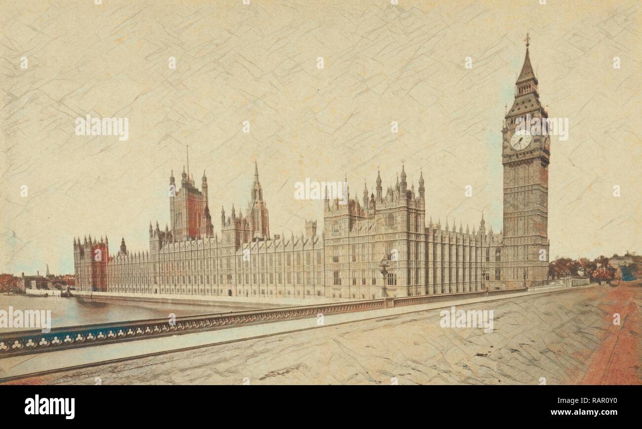 Parliament Buildings in London UK, attributed to F.G.O. Stuart, 1870 ...
