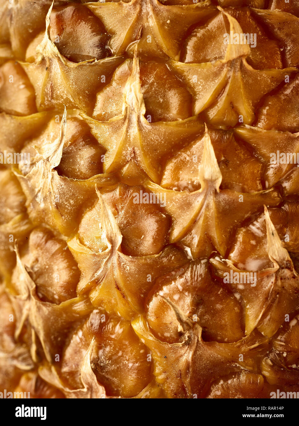 Close-up of small section of Pineapple skin as an abstract photograph ...