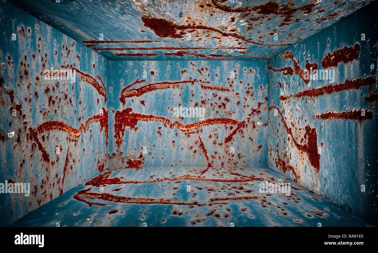 Urban Abstract Interior Metal Room Background Stage Stock Photo - Alamy