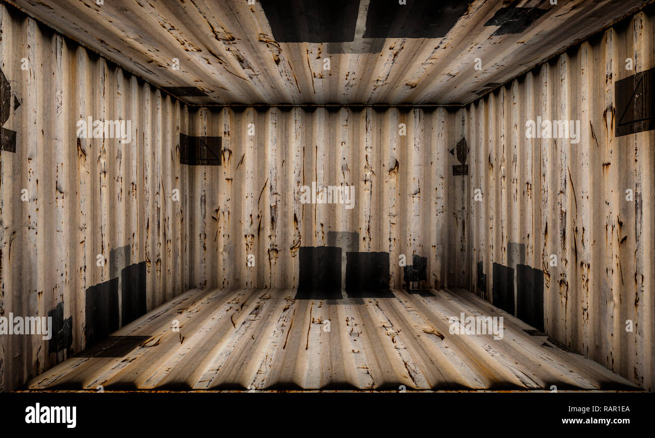 Urban Abstract Interior Metal Room Background Stage Stock Photo - Alamy