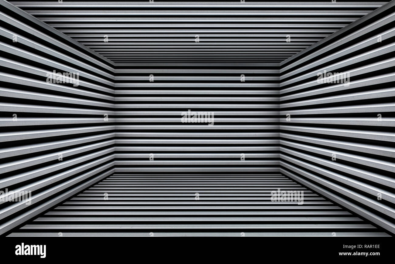 Urban Abstract Interior Metal Room Background Stage Stock Photo - Alamy