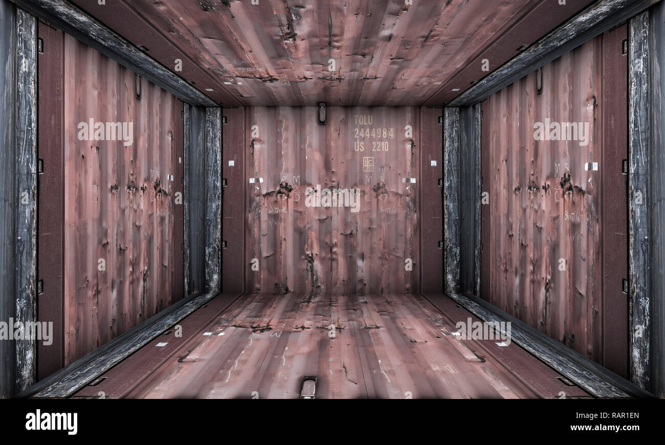 Urban Abstract Interior Metal Room Background Stage Stock Photo - Alamy