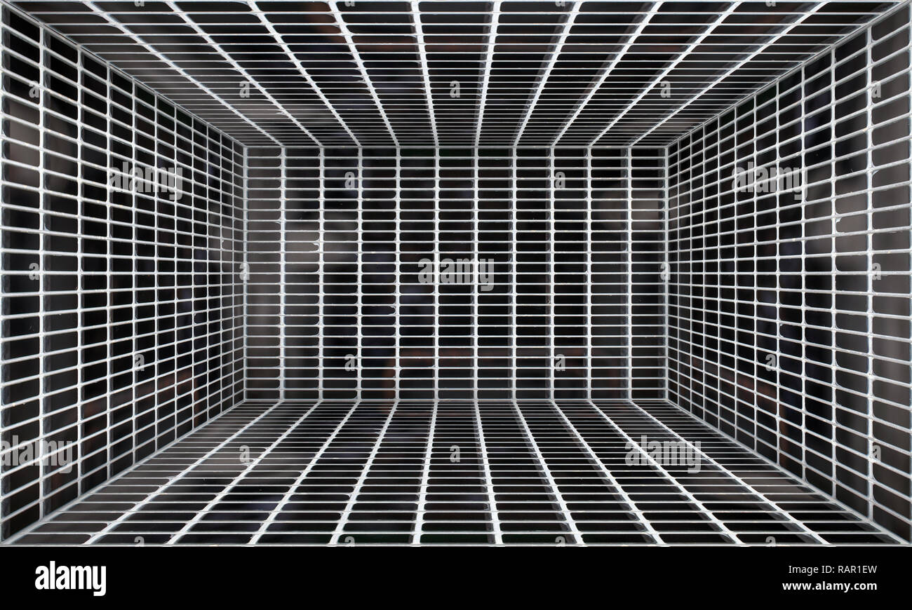 Urban Abstract Interior Metal Room Background Stage Stock Photo - Alamy