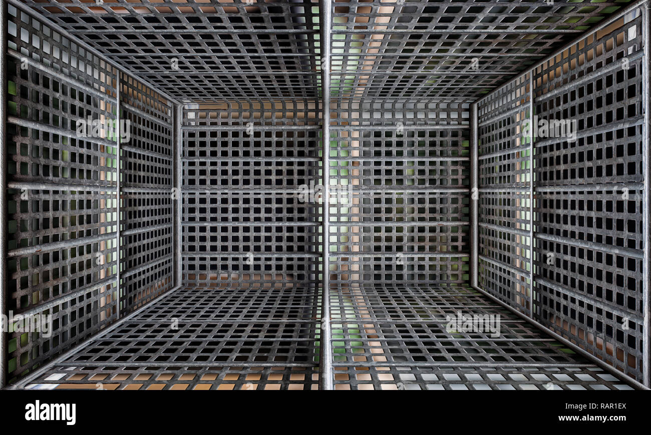 Urban Abstract Interior Metal Room Background Stage Stock Photo - Alamy