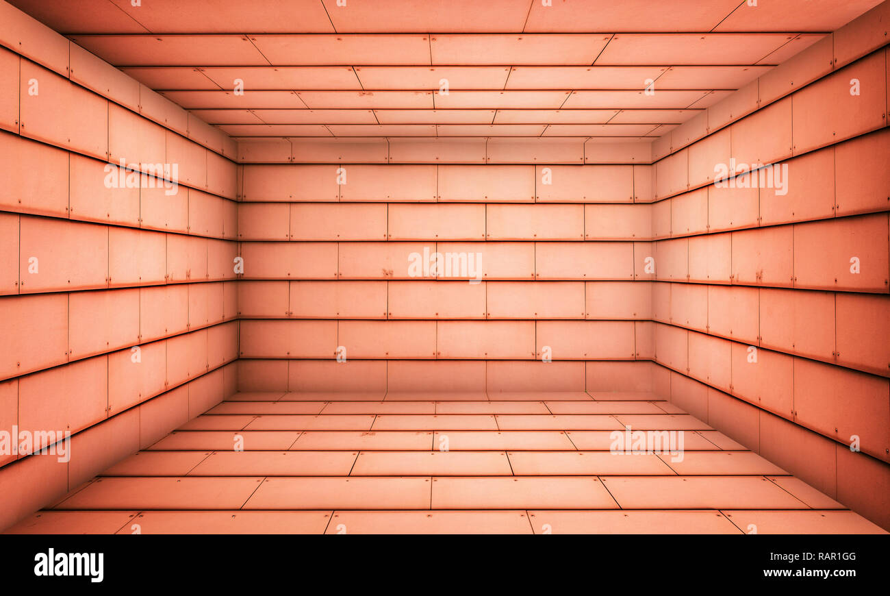 Urban Abstract Interior Metal Room Background Stage Stock Photo - Alamy