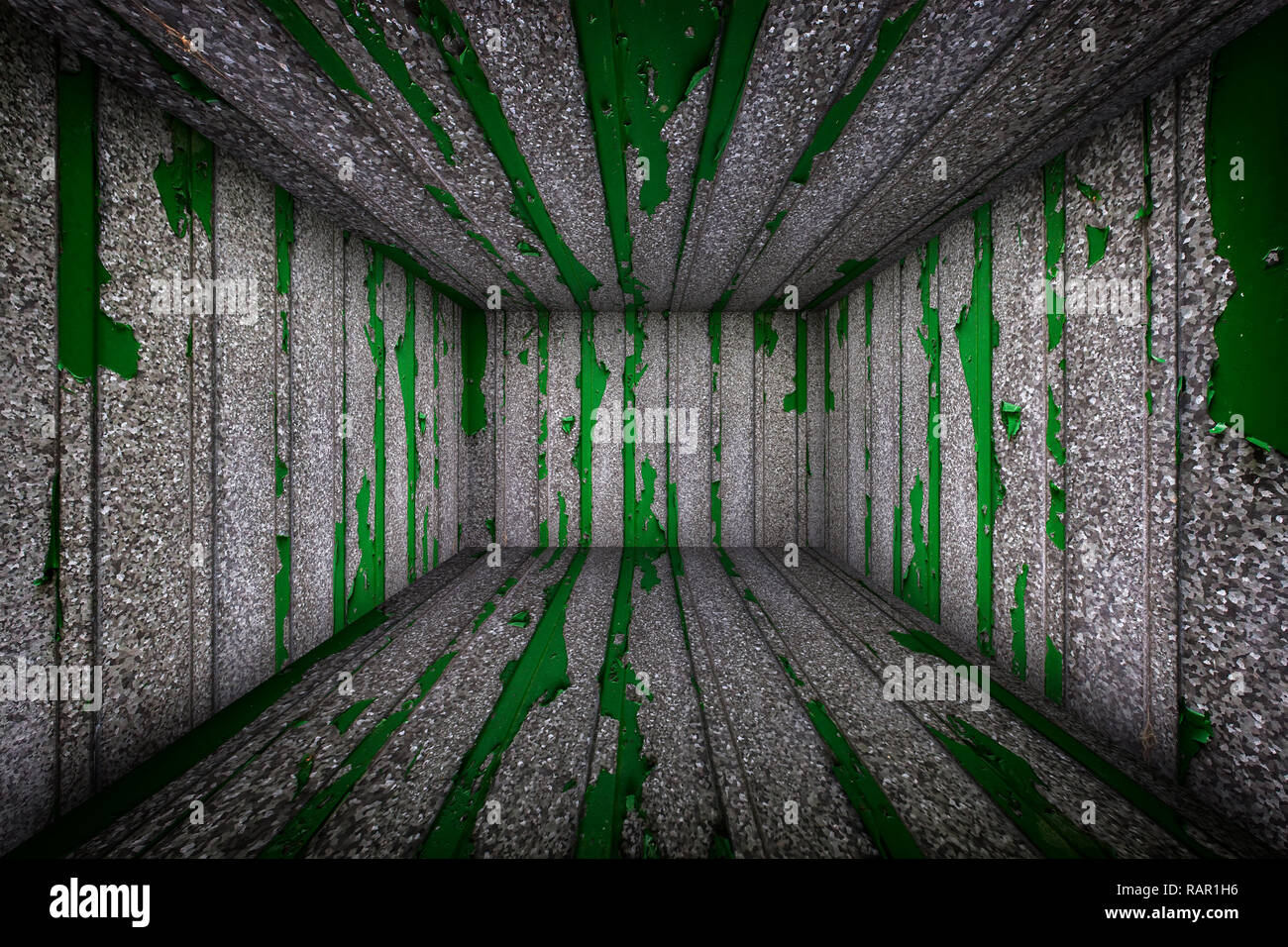 Urban Abstract Interior Metal Room Background Stage Stock Photo - Alamy