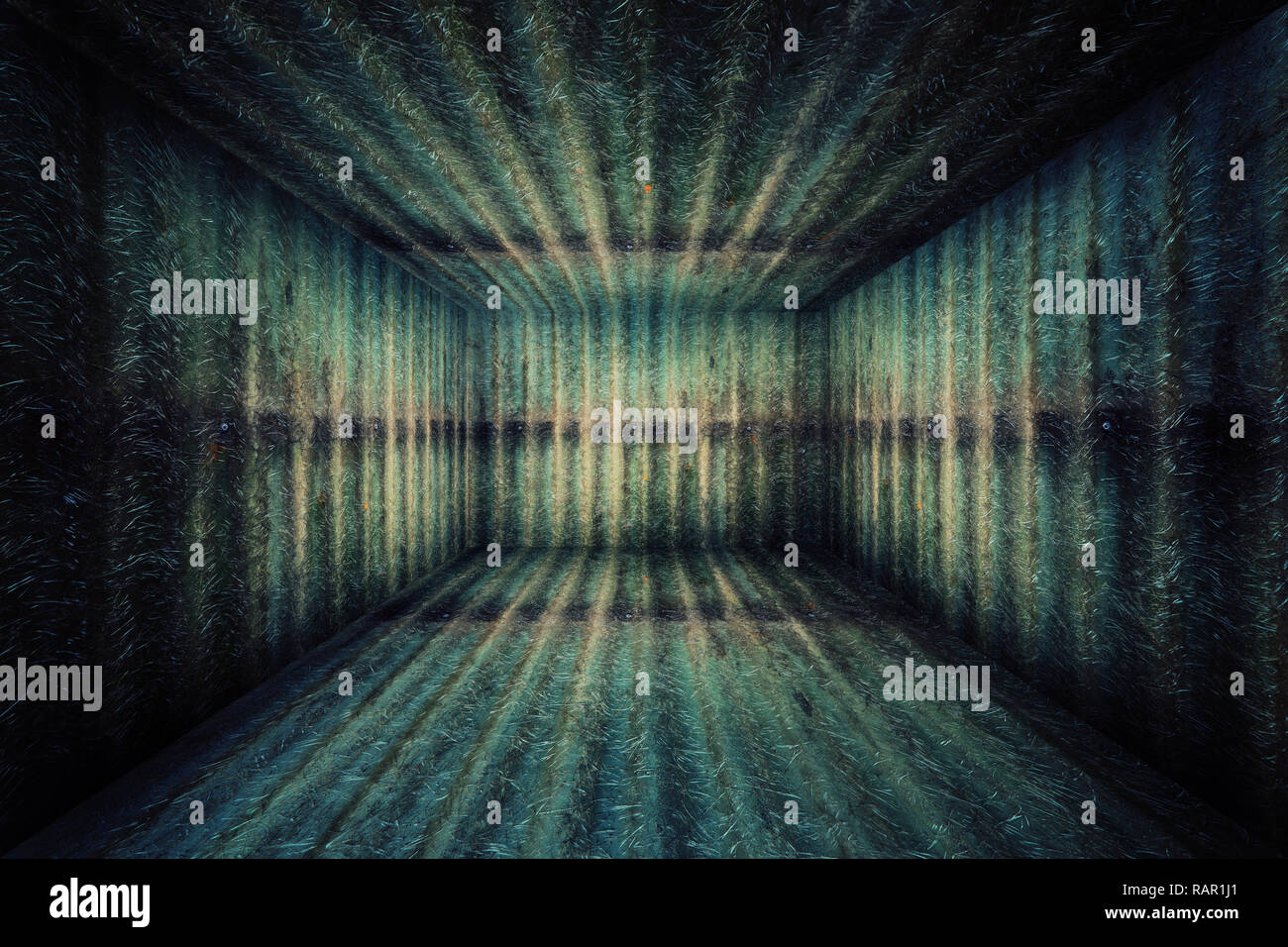 Urban Abstract Interior Metal Room Background Stage Stock Photo - Alamy