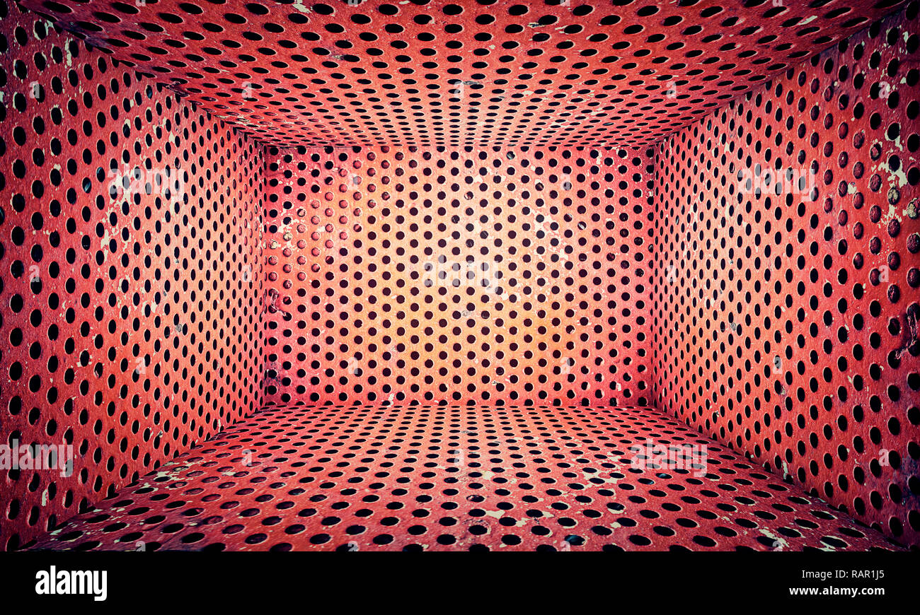 Urban Abstract Interior Metal Room Background Stage Stock Photo - Alamy