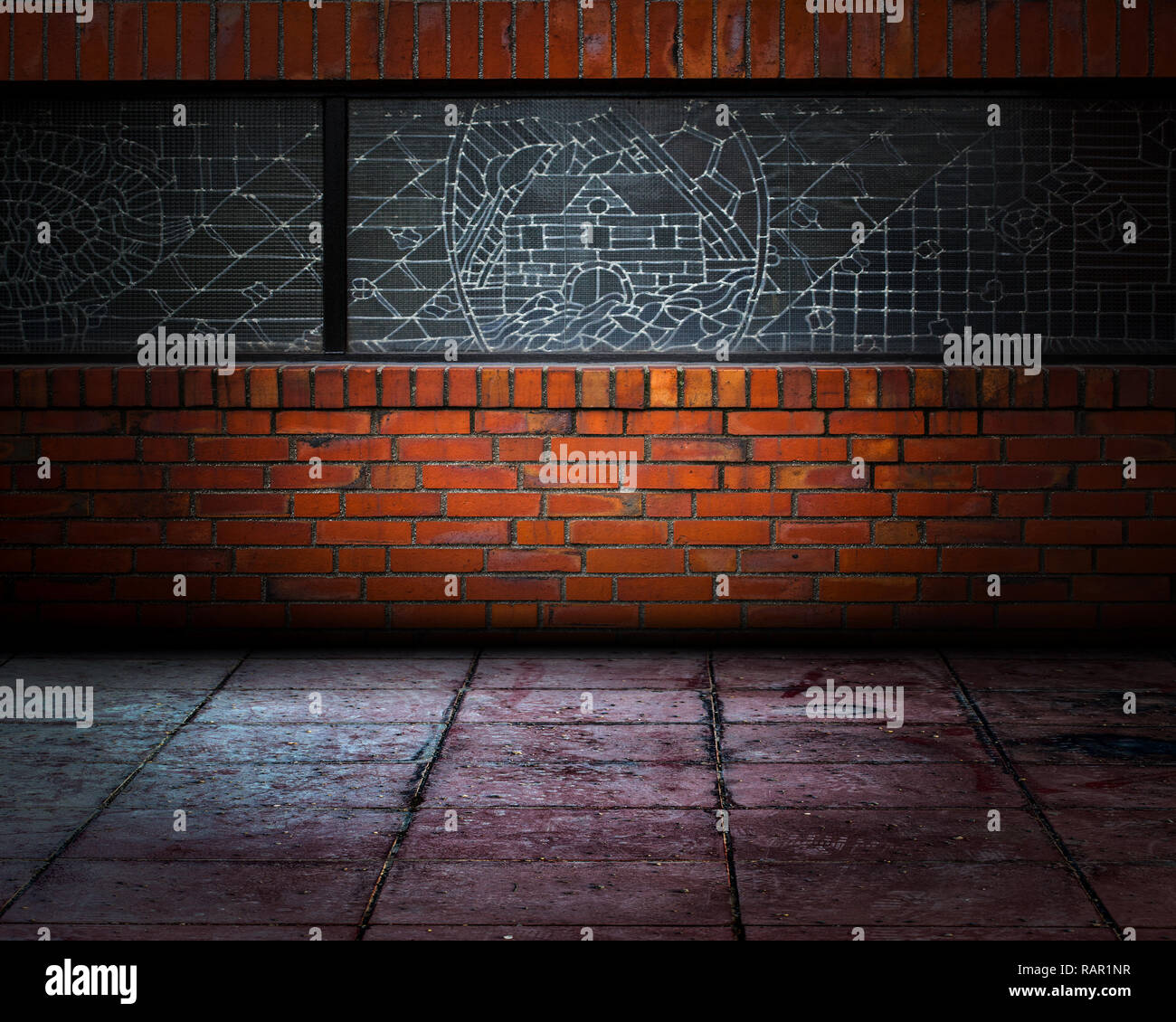 Urban Grunge Interior Brick Wall Stage Texture Background Stock Photo ...