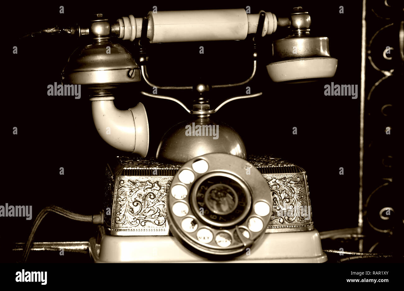 Vintage Antique Retro Telephone Old Communication Device Photo Stock ...