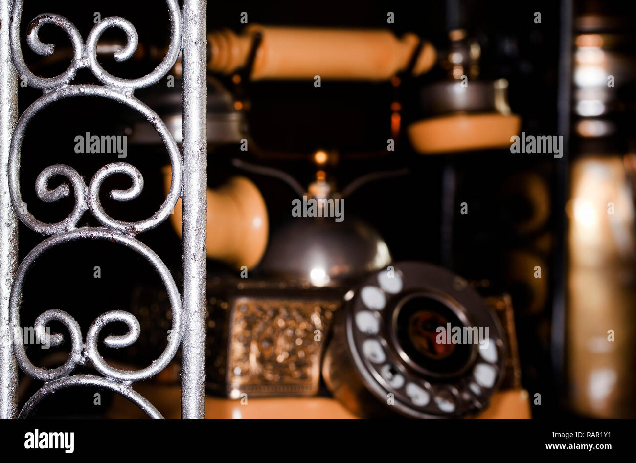 Vintage Antique Retro Telephone Old Communication Device Photo Stock ...