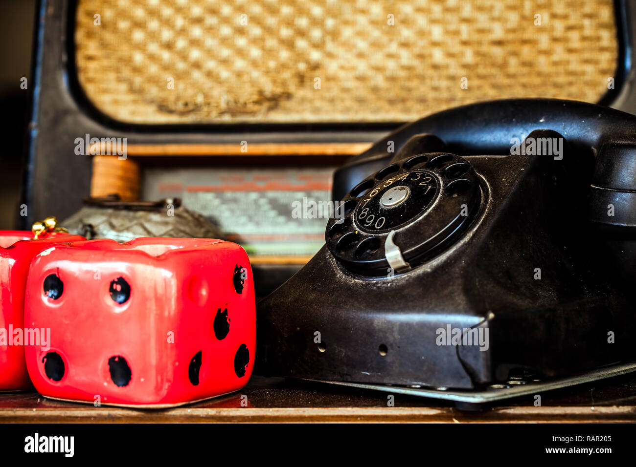 Vintage Antique Retro Telephone Old Communication Device Photo Stock ...