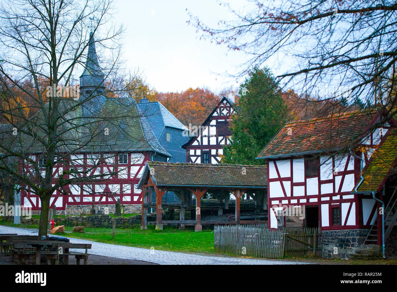 Vintage Old German Architecture Farm House Photo Stock Photo - Alamy