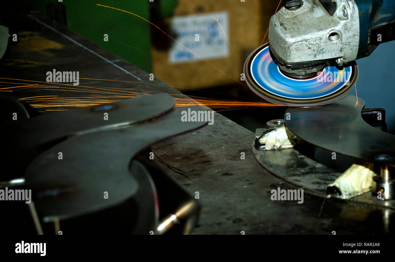 Arc Welding in Construction Area Industrial Concept Stock Photo - Alamy